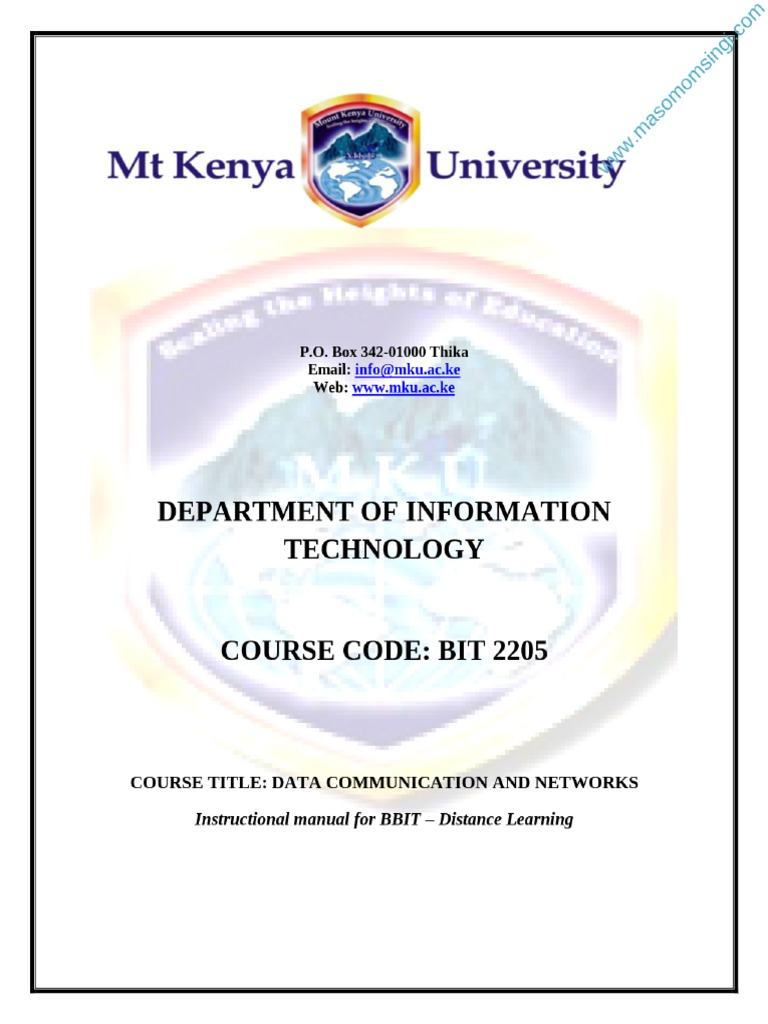 Bbit Mku - Data Communication and Networks - Masomo Msingi Publishers | PDF