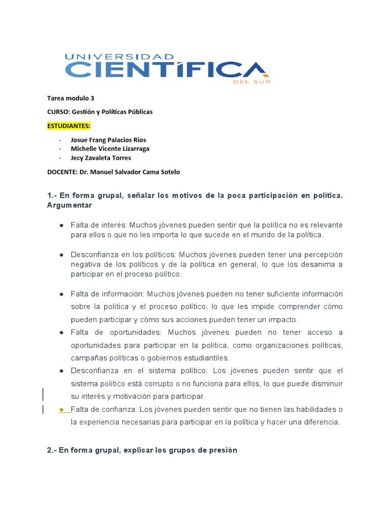 Tarea Modulo 3 | PDF