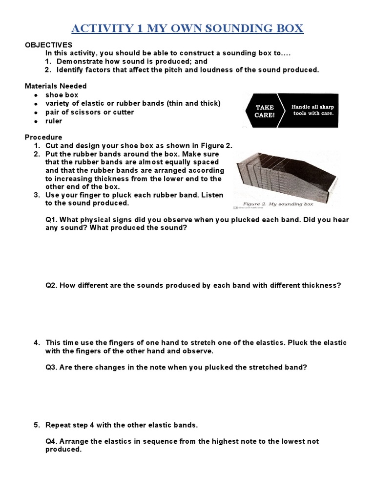 Activity 1 My Own Sounding Box | PDF