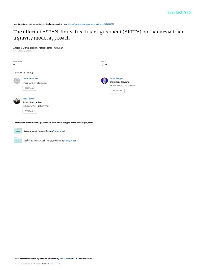 The Effect of ASEAN-korea Free Trade Agreement AKF | Download Free PDF ...