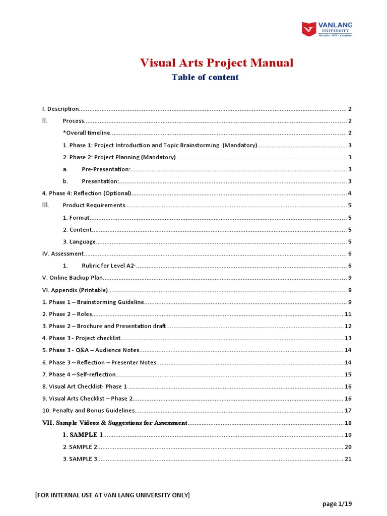 (EDITABLE) PBA Manual - Visual Arts Project | PDF | Graphics | Vocabulary