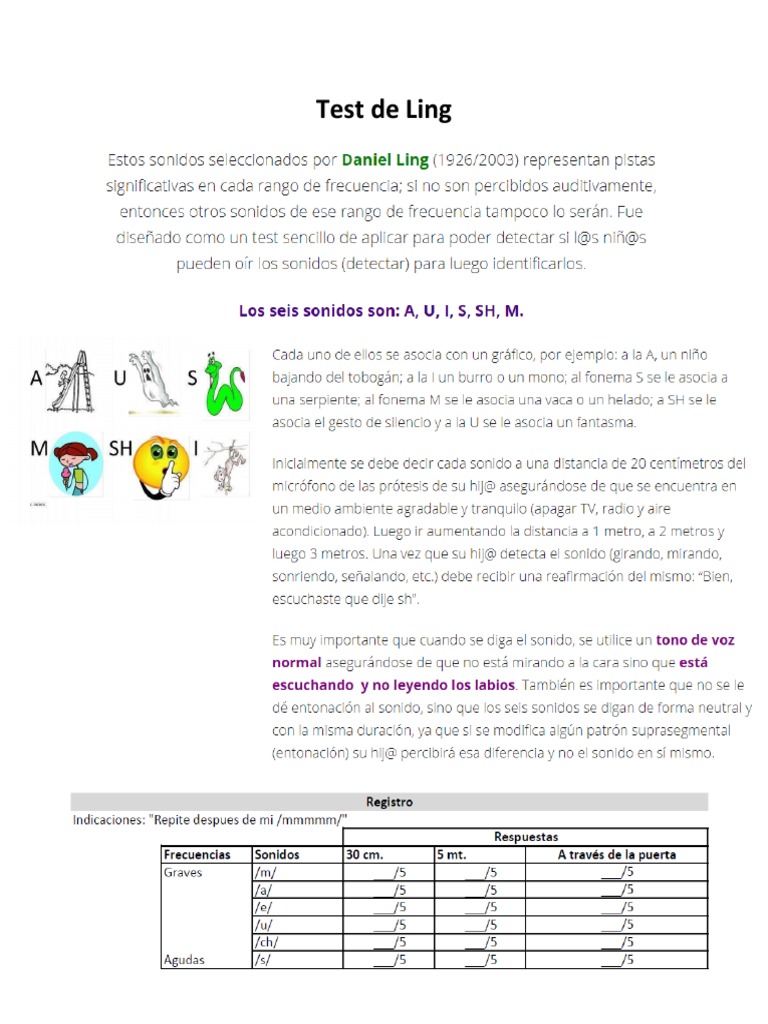 Test de Ling | PDF