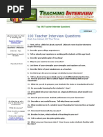 Teacher Interview Questions and Answers | PDF | Lesson Plan | Teachers