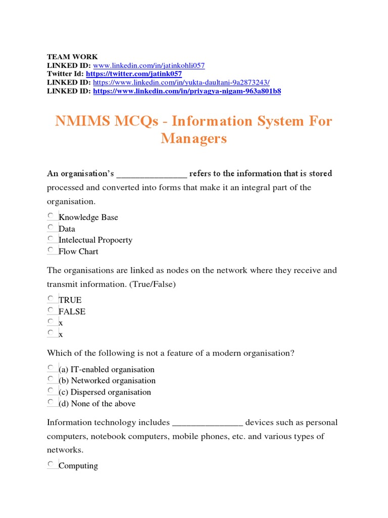 ISM MCQs | PDF