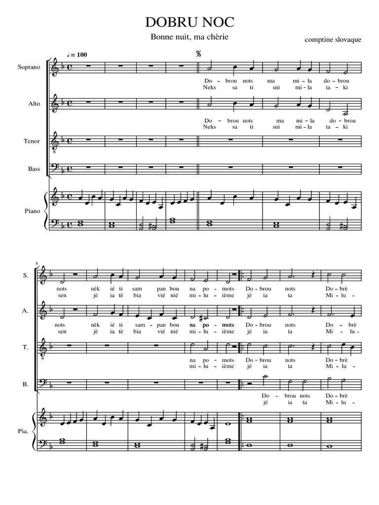 DOBRU - NOC Piano | PDF