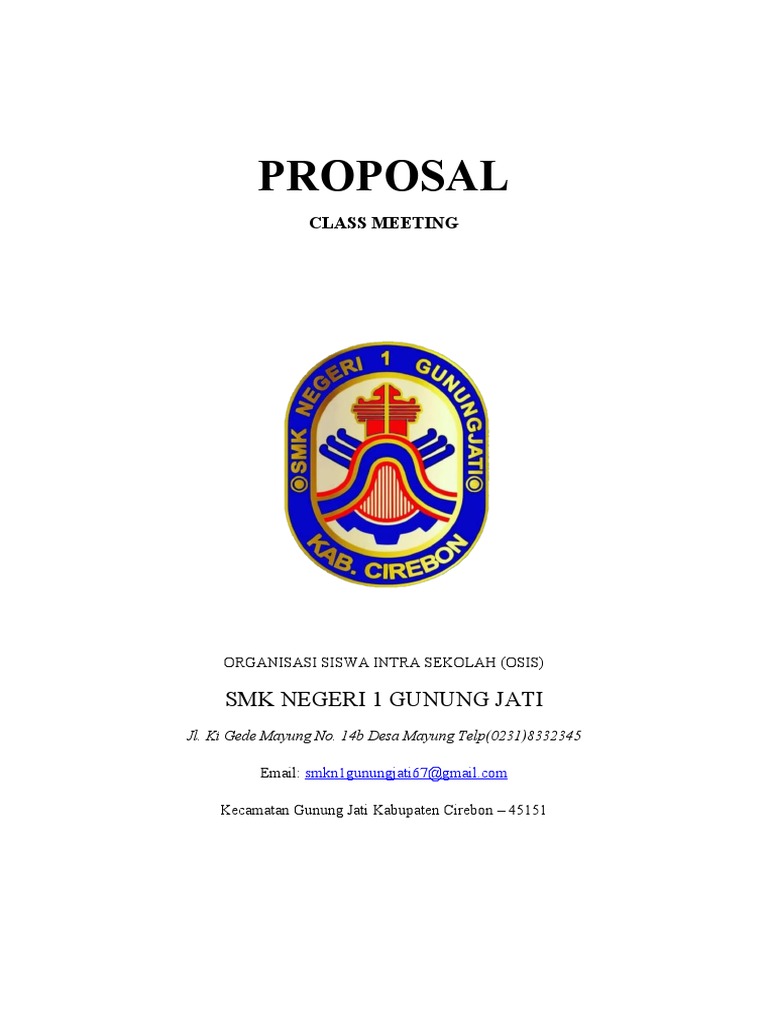 Proposal Class Meeting | PDF
