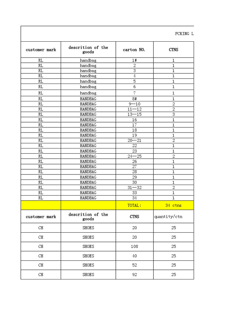 2023-4-26.PACKING LIST.v1 | PDF