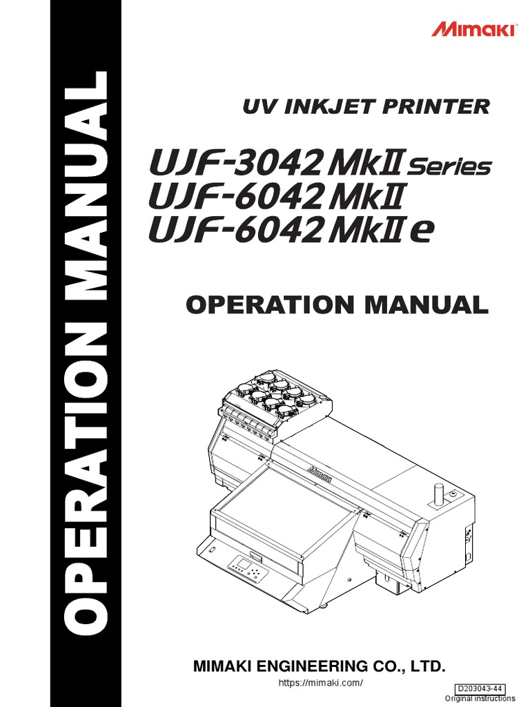 MIMAKI UJF-3042 MkII - User - Manual | PDF