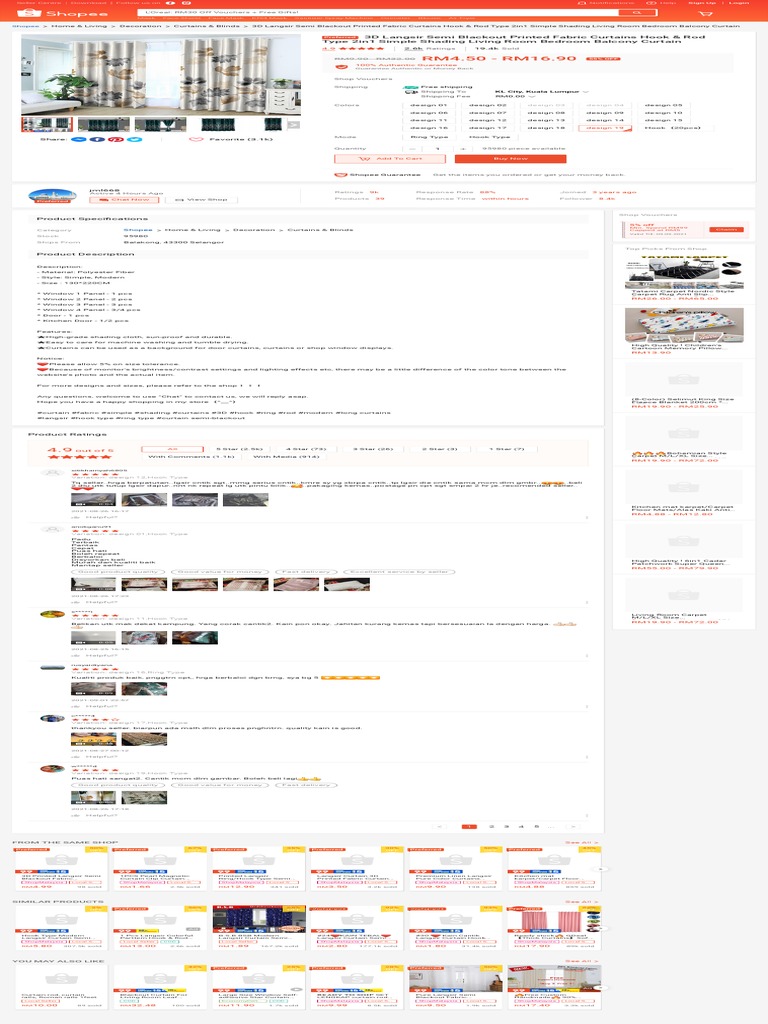 Shopee Malaysia Free Shipping Across Malaysia | PDF | Curtain | Carpet