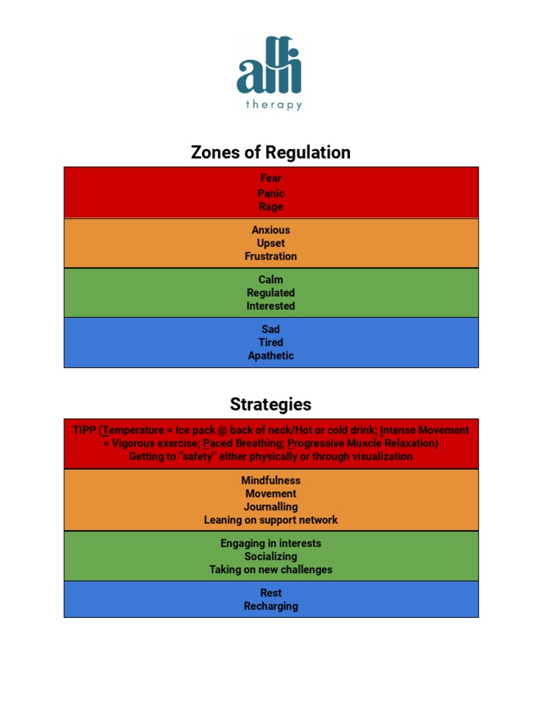 Zones of Regulation | PDF