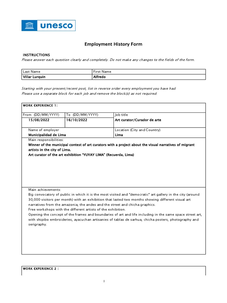 Formato Postulacion Unesco 2 0 | PDF