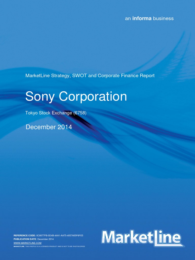 Sony Company Report | PDF