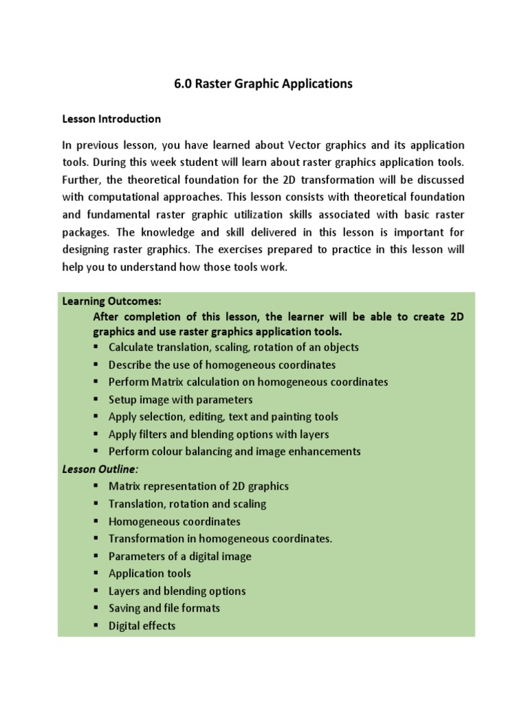 Raster Graphics Applications | PDF | 2 D Computer Graphics | Adobe ...