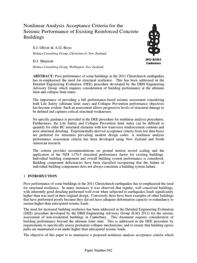 3 - 16 - Paper - Nonlinear Analysis Acceptance Criteria For The Seismic ... 3 - 16 - Paper - Nonlinear Analysis Acceptance Criteria For The Seismic ...