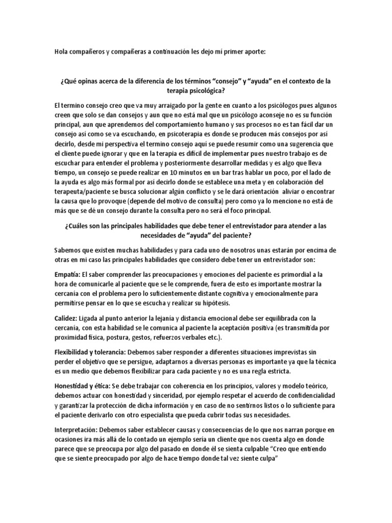 Hola Compañeros y Compañeras A Continuación Les Dejo Mí Primer Aporte | PDF