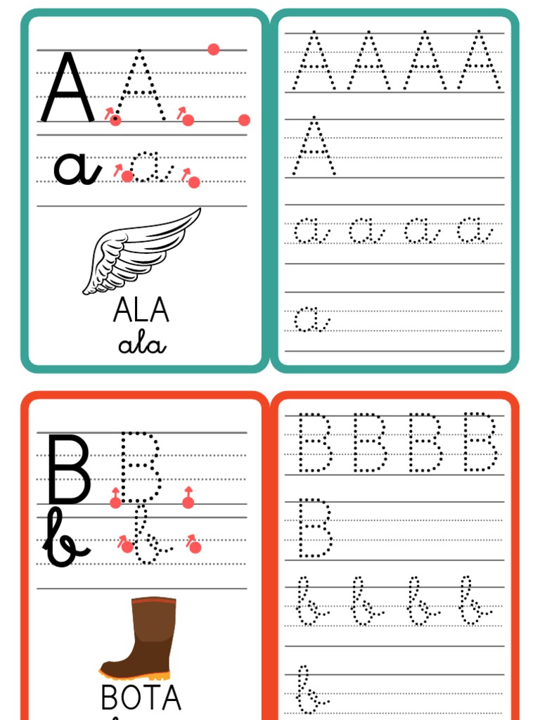 Abecedario Grafomotricidad | PDF