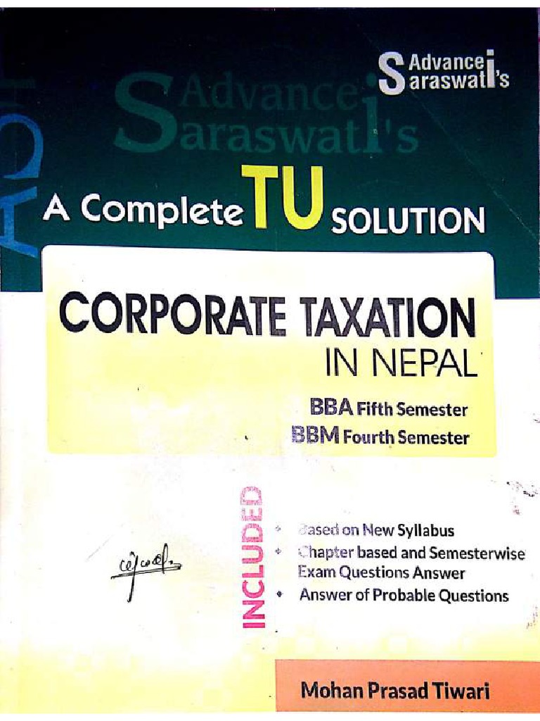 Corporate Taxation in Nepal© Ujwal - Compressed | PDF