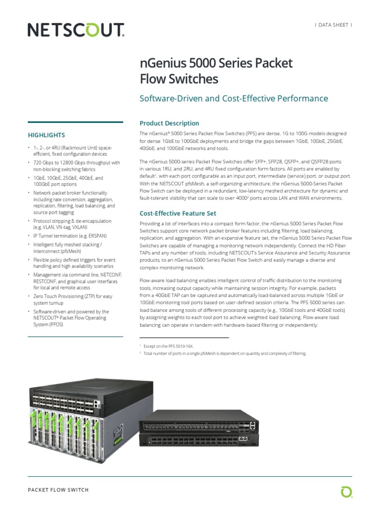 Ngenius 5000 Series Packet Flow Switches | PDF | Computer Network ...