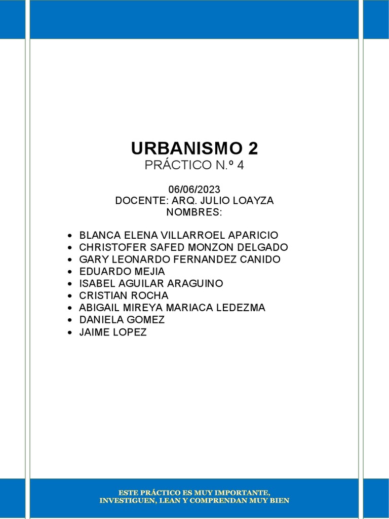 TP4 Sistemas Urbanos Urb 2 1S2023 | PDF