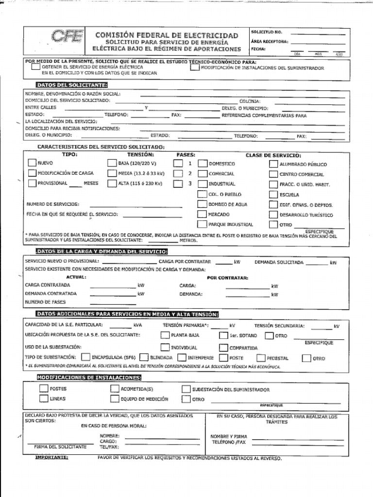 Requisitos Cfe | PDF
