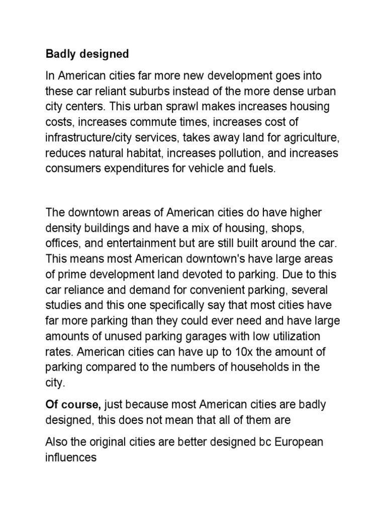 Urban Design Challenges in American Cities | PDF | Washington