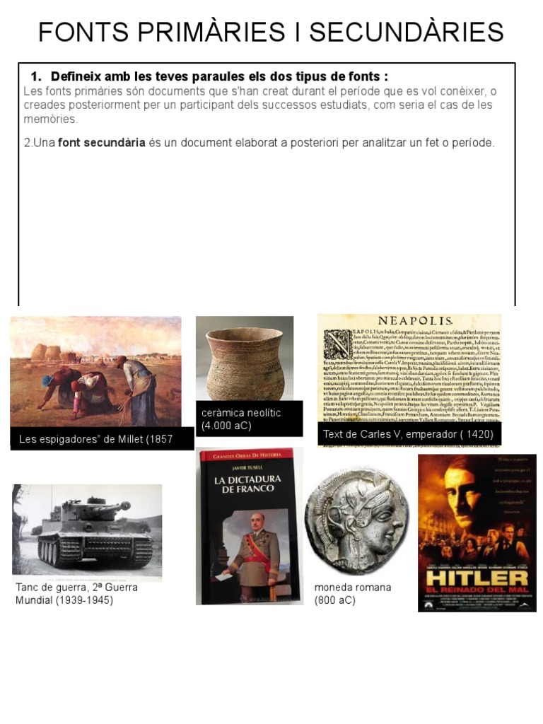 Iker Castro Zapata - FONTS PRIMÀRIES I SECUNDÀRIES | PDF