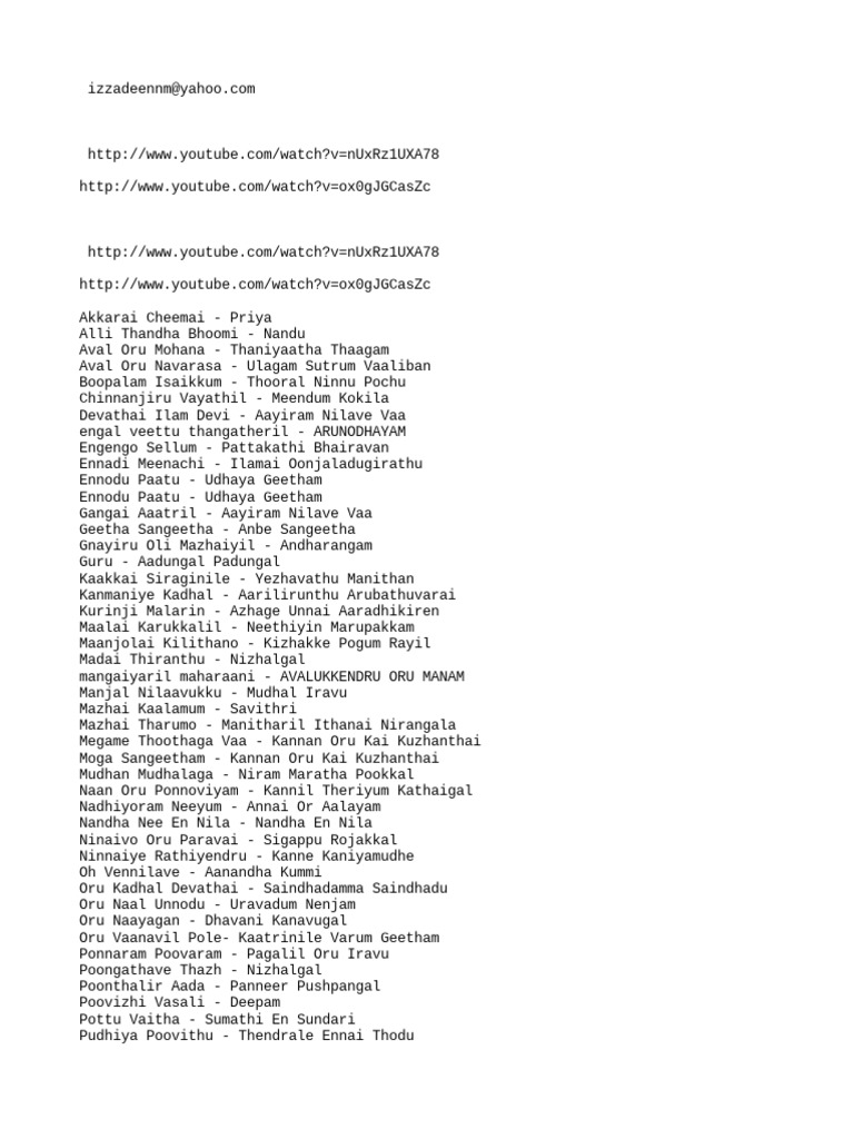 Song List | PDF