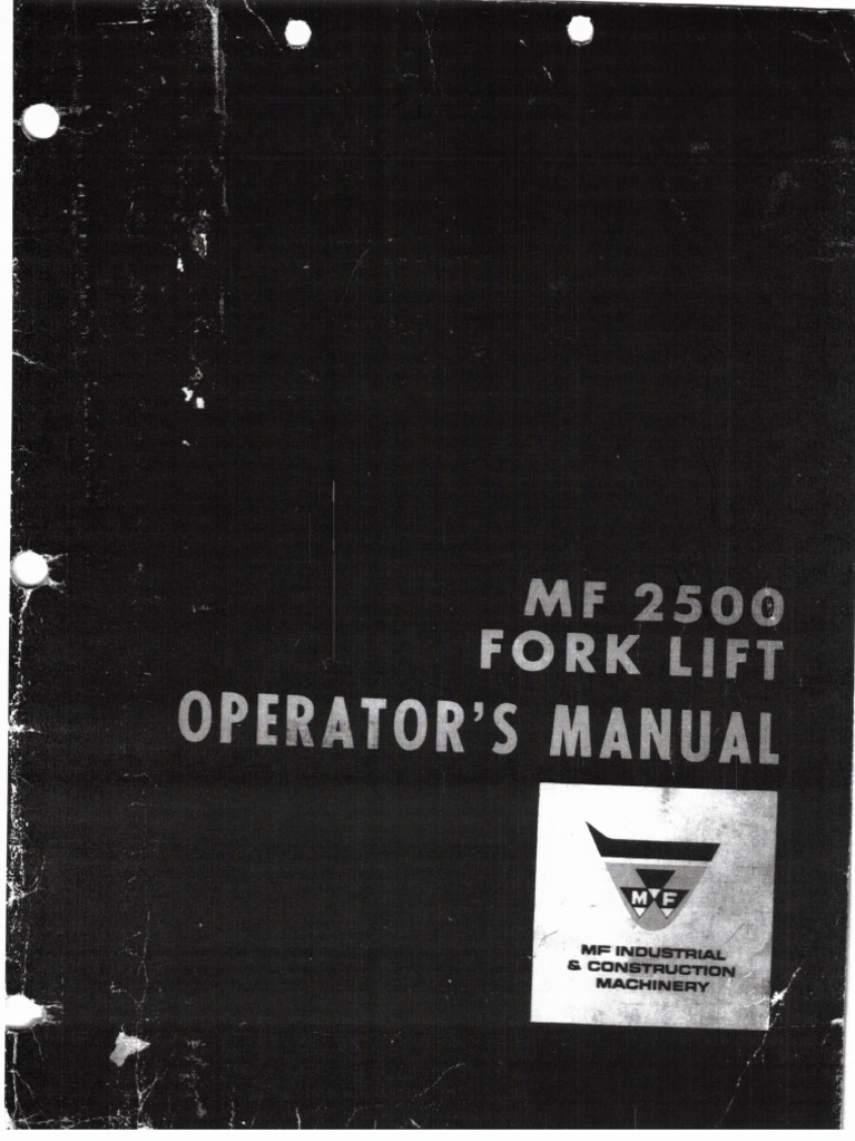 MF 2500 Forklift Operators Mauual - 20230614 | PDF