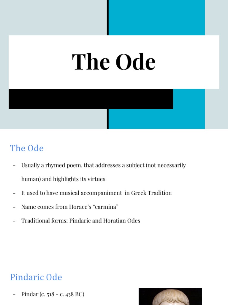 The Ode | PDF | Horace | Poetry