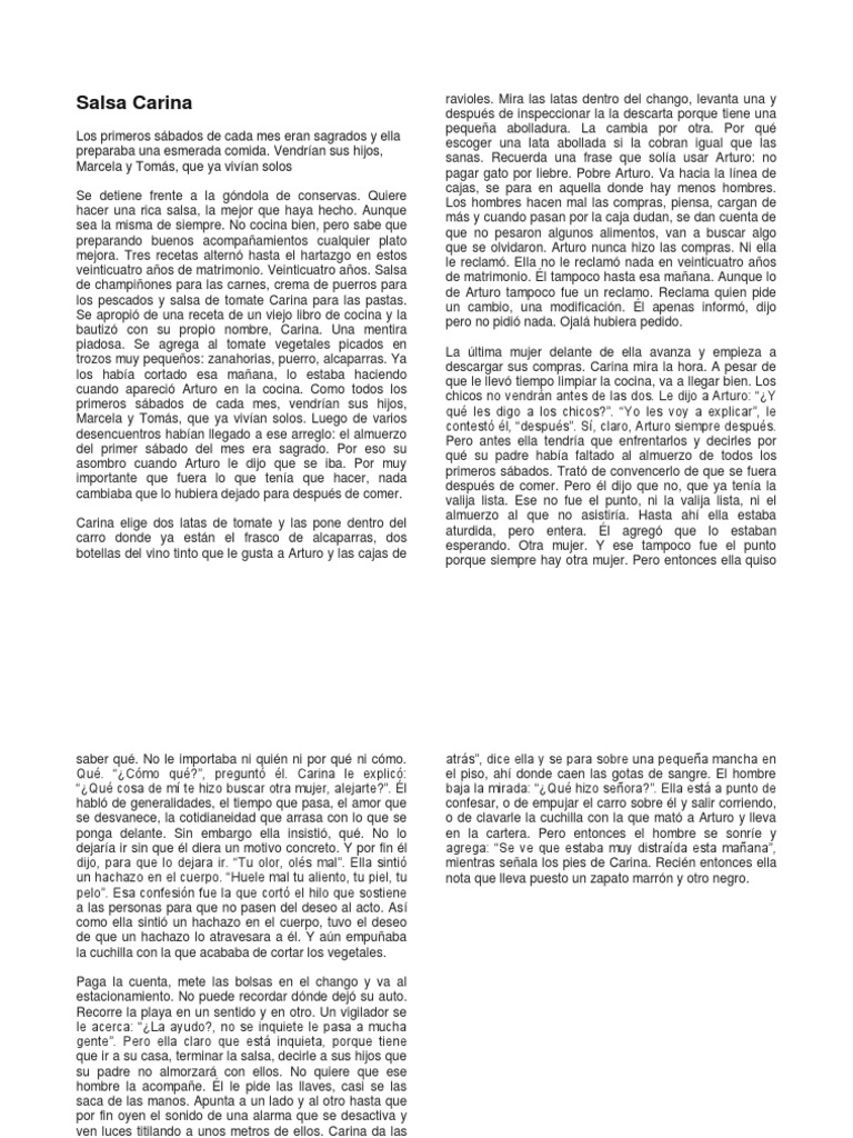 Salsa Carina- Claudia Piñeiro | PDF