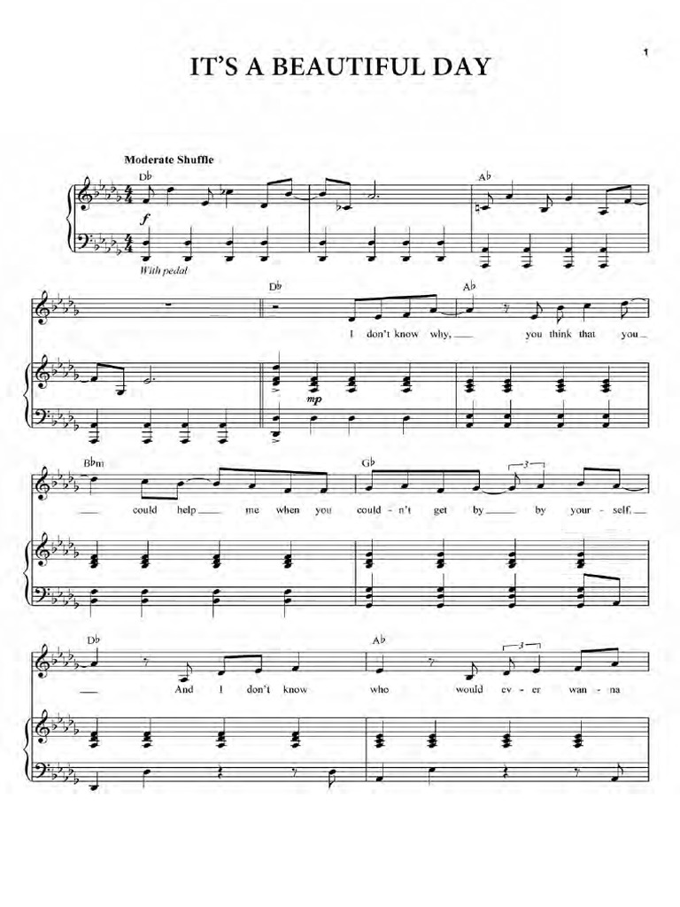 Its A Beautiful Day Michael Buble | PDF