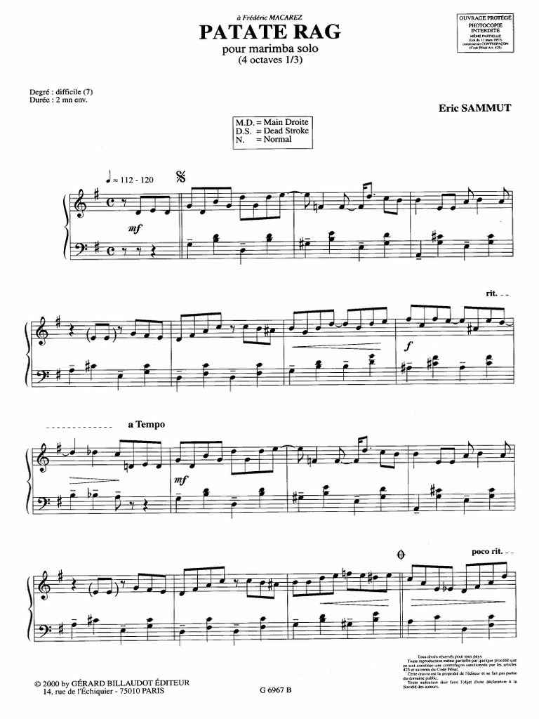 Patate Rag - Eric Sammut | PDF