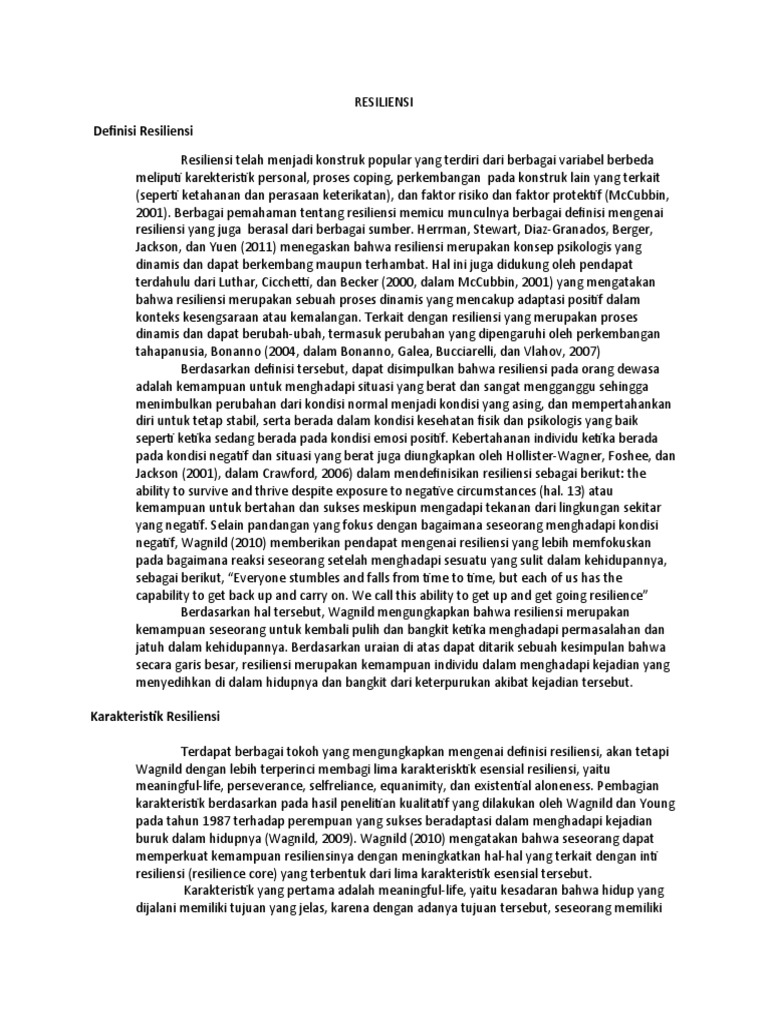 RESILIENSI | PDF | Pengembangan Diri