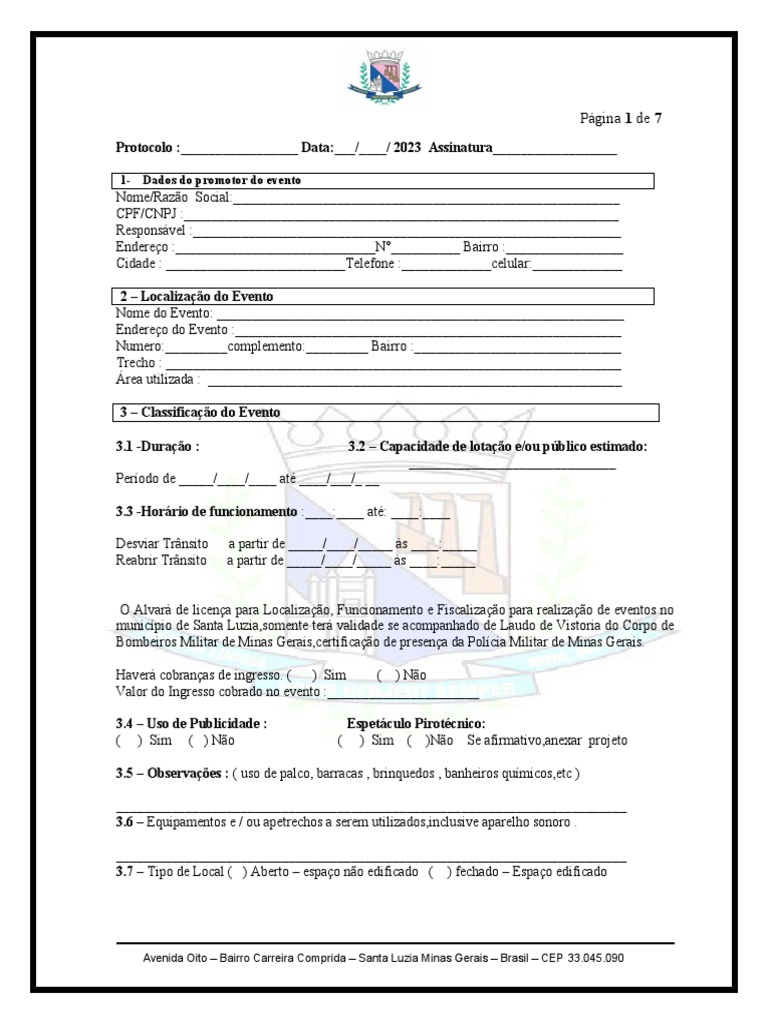 Preenchimento de Alvará Atualizado | PDF