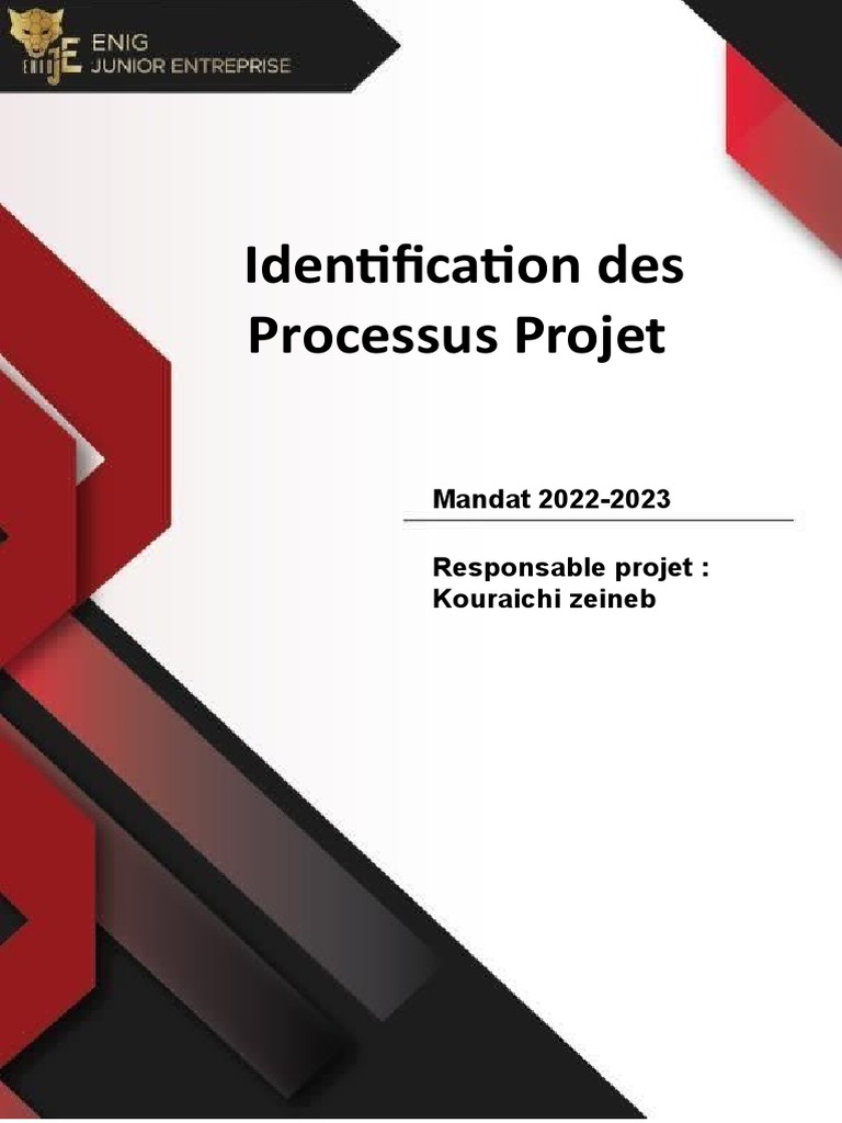 Identification des Processus Projet 2022-2023 | PDF | Finance et ...