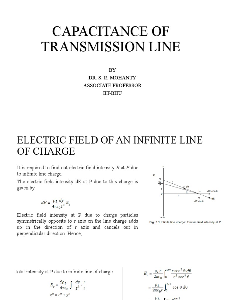 Capacitance of Transmission Line January | PDF