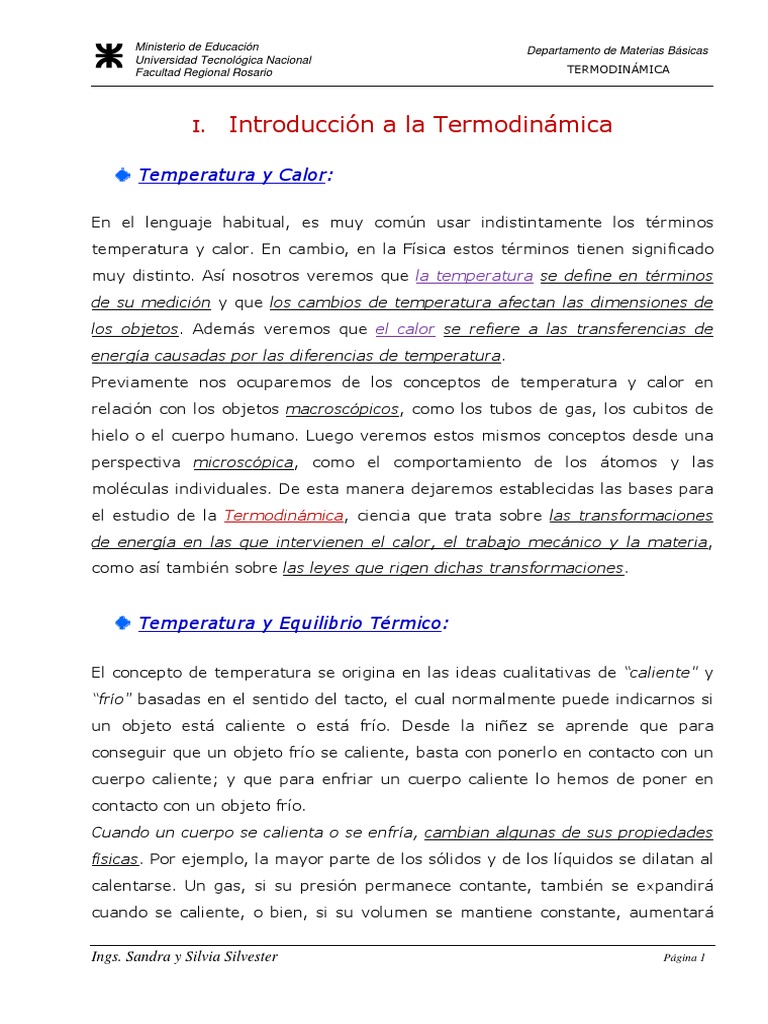 Introducción A La Termodinámica | PDF | Conduccion termica | Calor