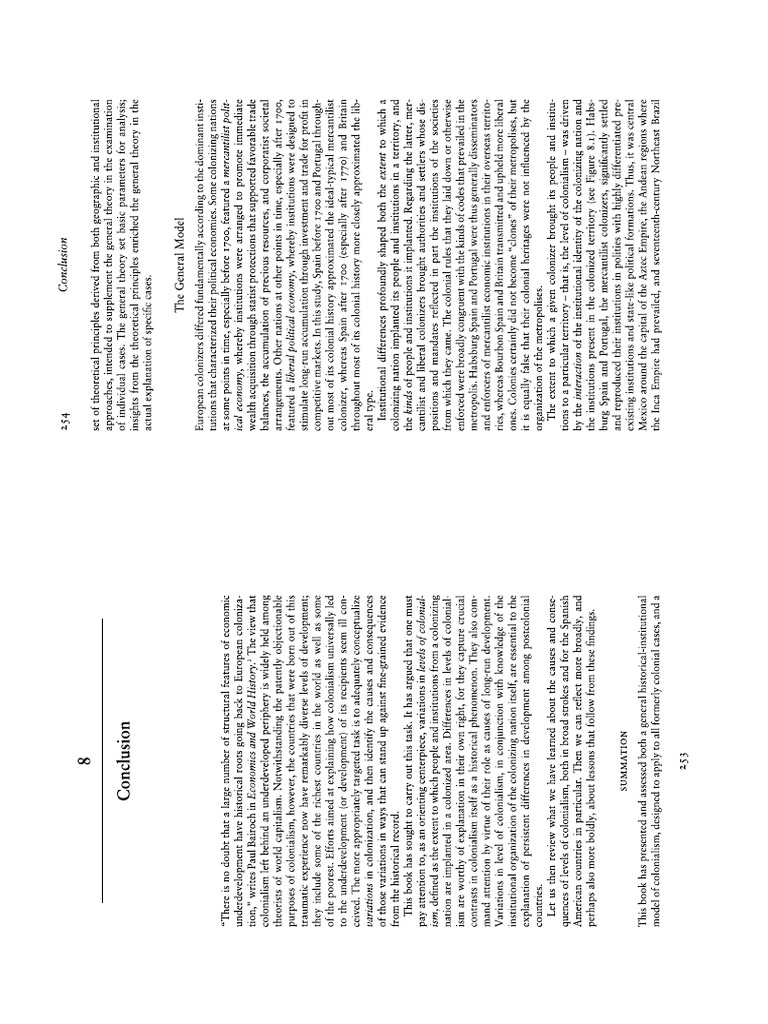 Semana 07 - Mahoney 2010 - Colonialism and Postcolonial Development | PDF