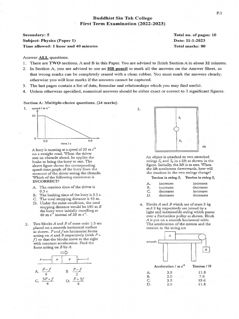 2223 FT S5 Phy P1 Q | PDF
