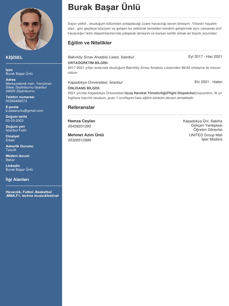 CV Burak Başar Ünlü #1 (5) | PDF