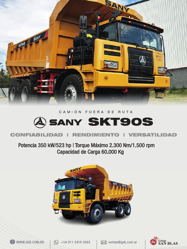 Camión Fuera de Ruta SANY SKT90S | PDF