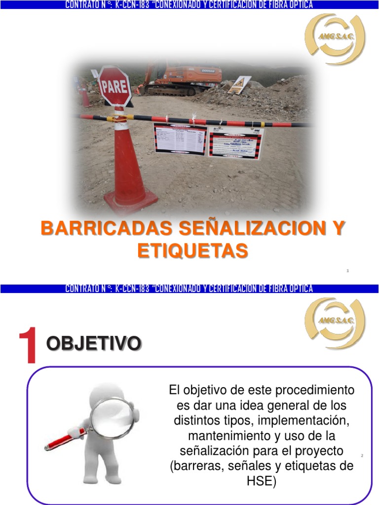 Barricadas Señalizacion Y Etiquetas | PDF | Fibra óptica