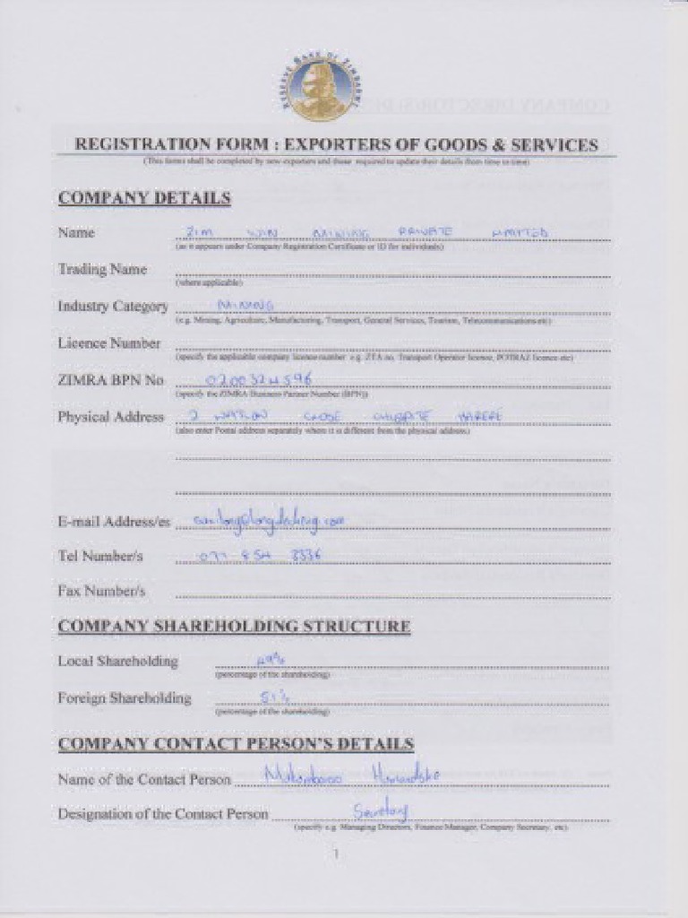 Convert - RBZ Form - 1684328538322 | PDF