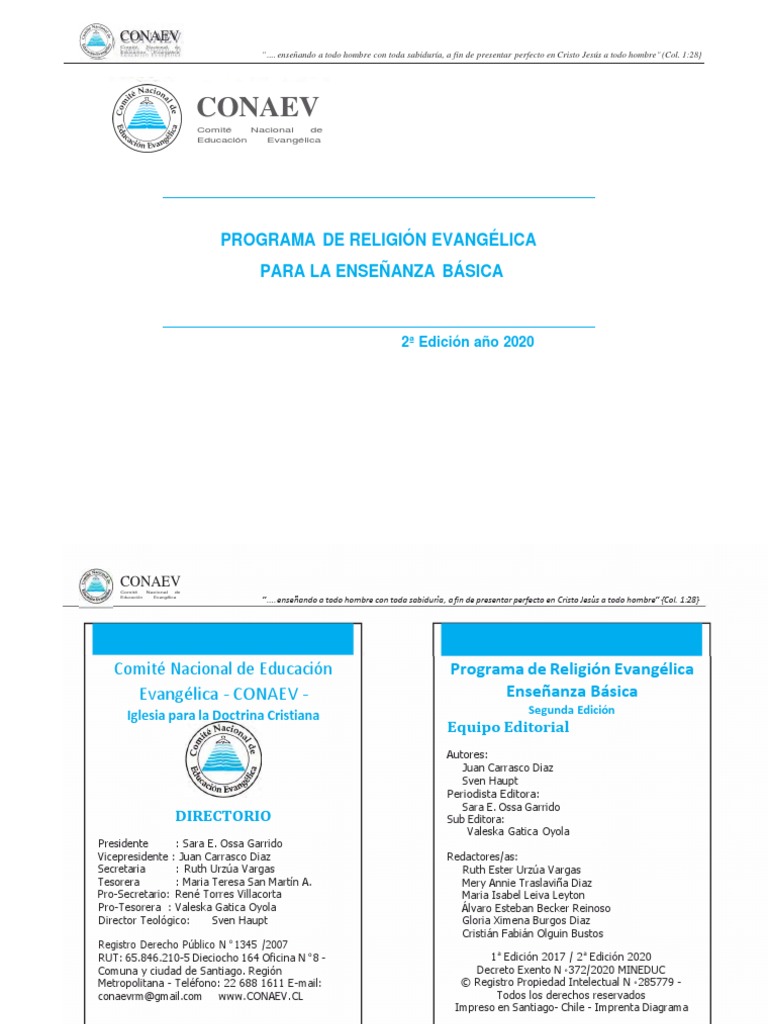 Programa de Religión Evangélica Básica | PDF