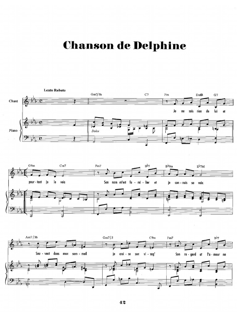 Chanson de Delphine | PDF