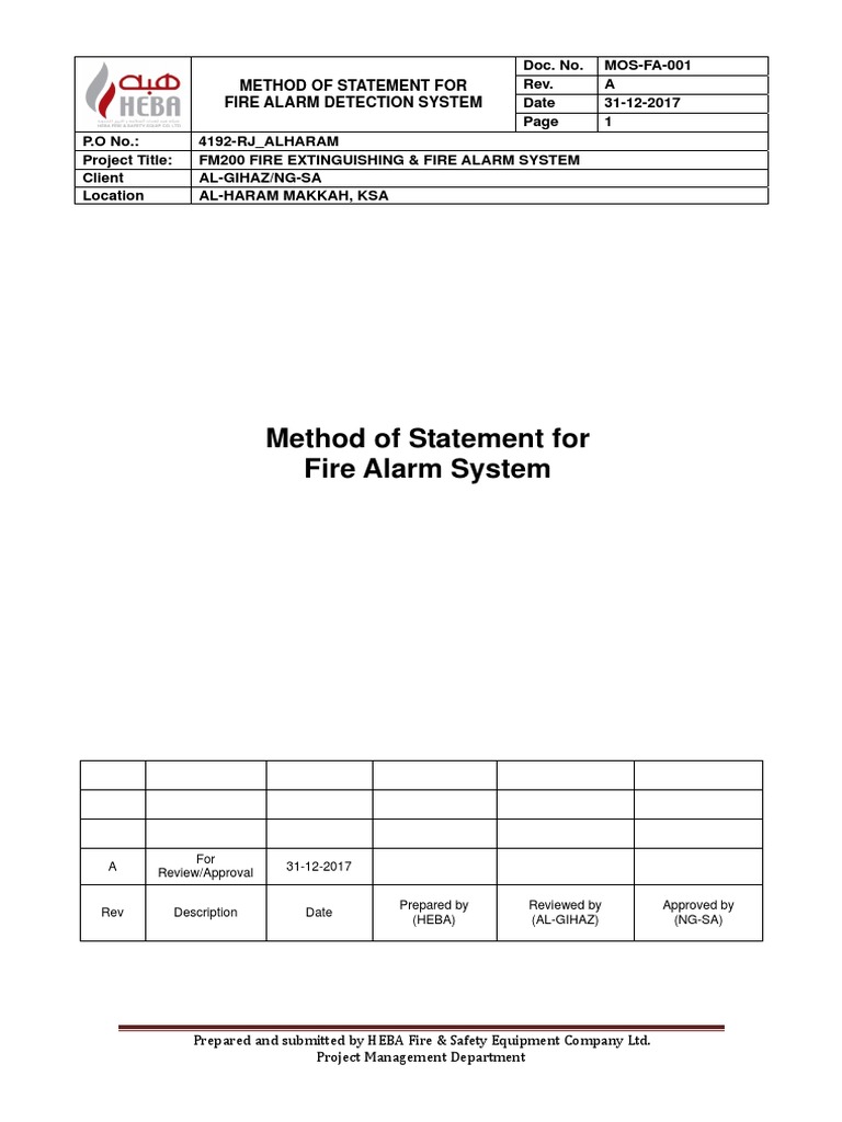 1-MOS For Fire Alarm System | PDF | Building Engineering | Safety