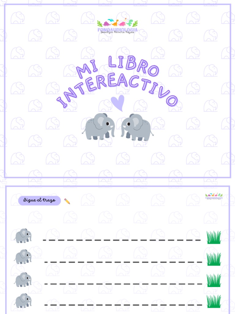Mi Libro Interactivo Los Animales - Trazos - Colores - Números | PDF