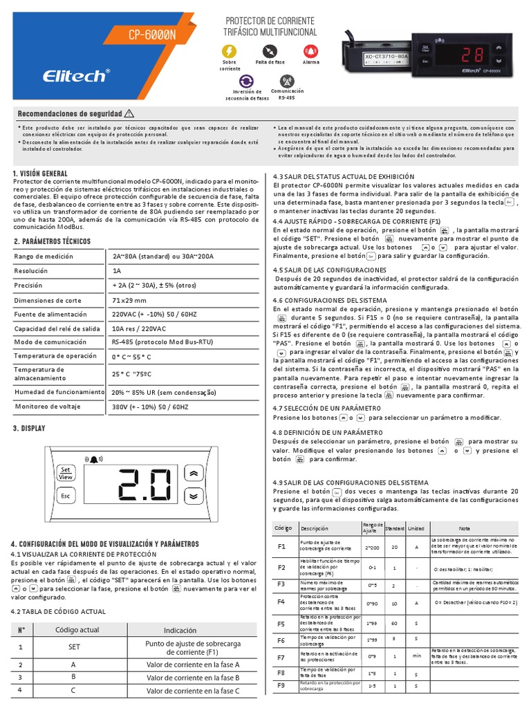 Manual CP-6000N - ESP | PDF