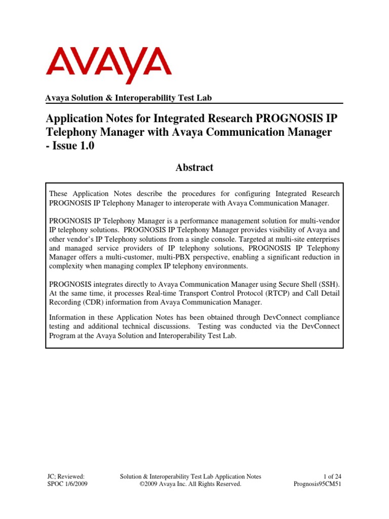 Avaya CM | PDF