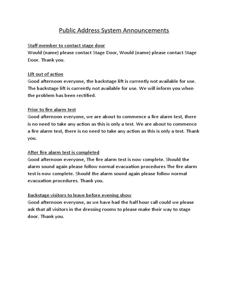 Public Address System Updates | PDF | Computers | Technology & Engineering